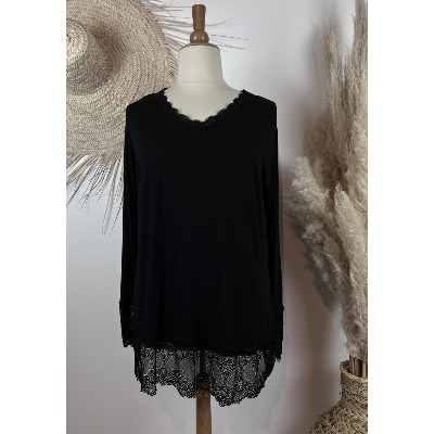 Top Manches Longues Dentelle En Viscose Grande Taille |PASSION BOHEME