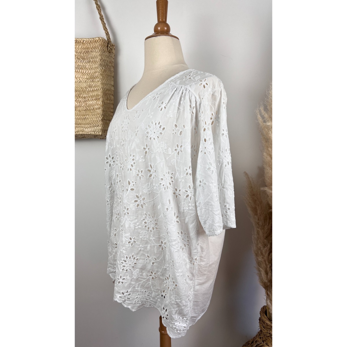 Tunique Broderie Anglaise Bohème Grande Taille