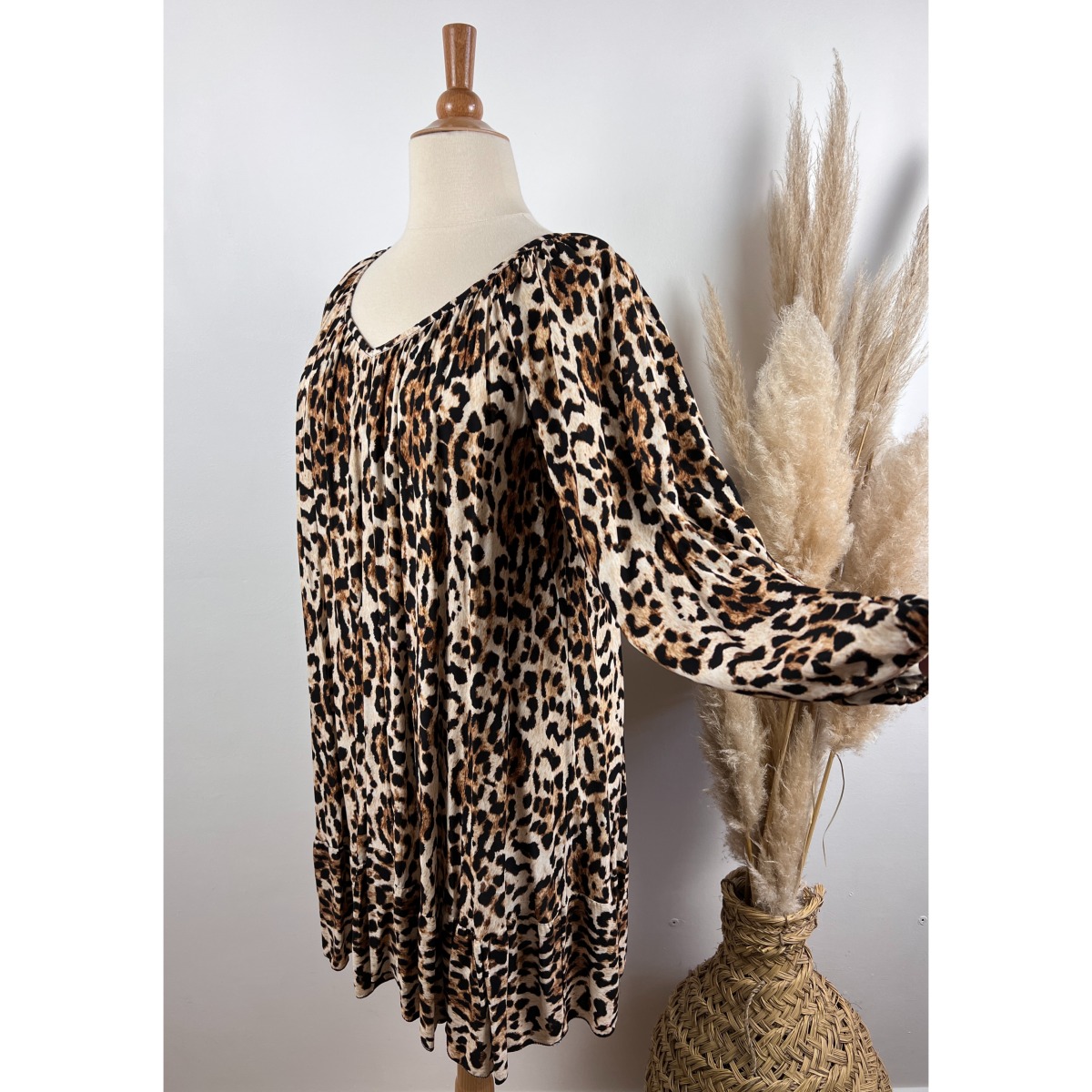 Robe Léopard Bohème Grande Taille