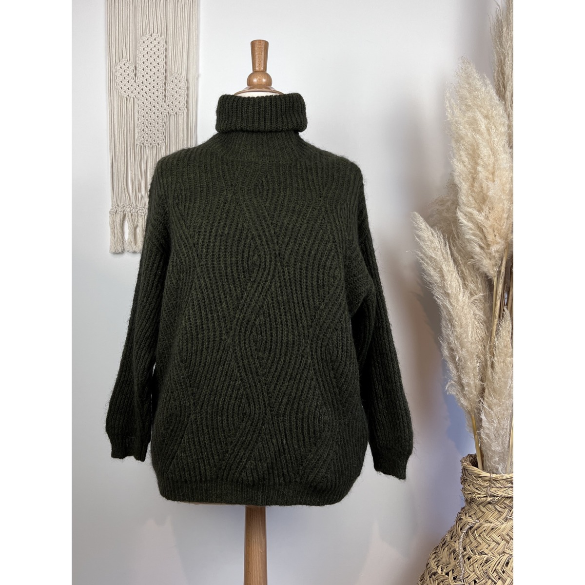 Pull Col Roulé Mohair Et Laine Grande Taille 50/52 |PASSION BOHEME